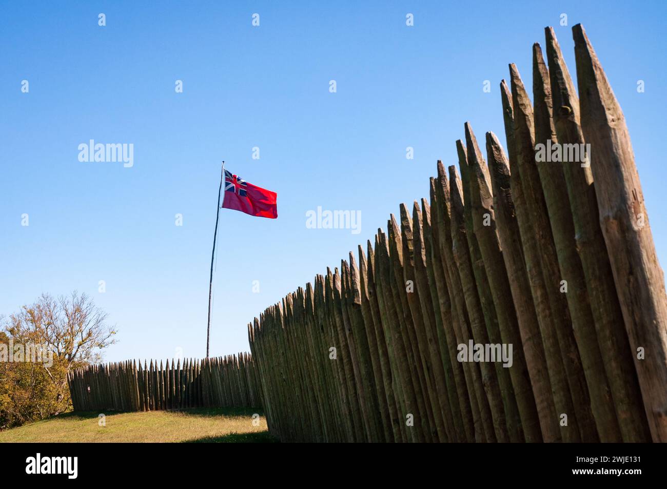 Fence at Fort Loudoun State Historic Site, Historic British ...