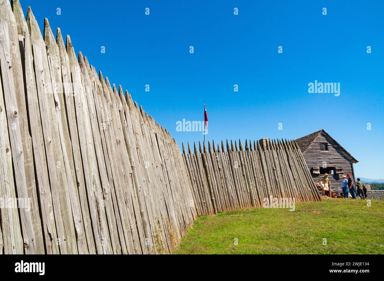 Fence at Fort Loudoun State Historic Site, Historic British ...