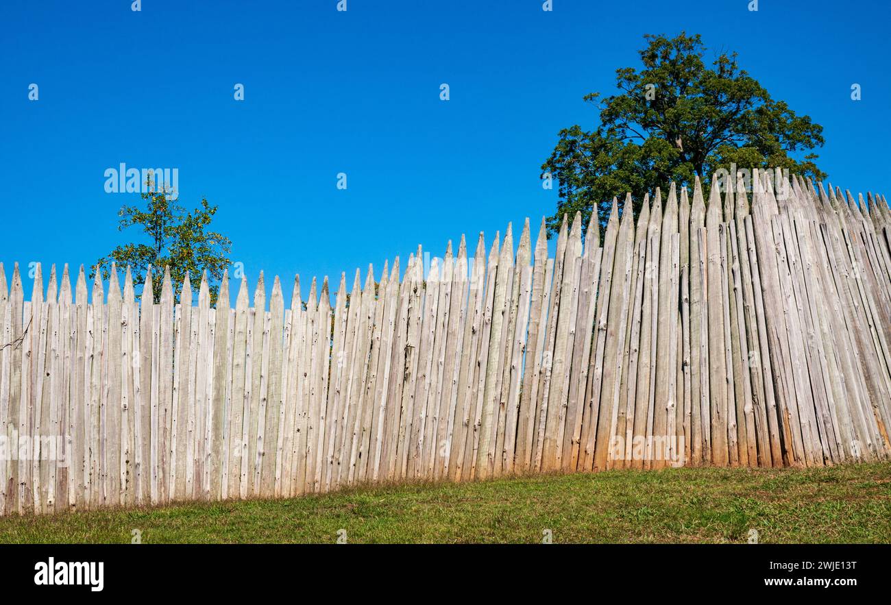 Fence at Fort Loudoun State Historic Site, Historic British ...