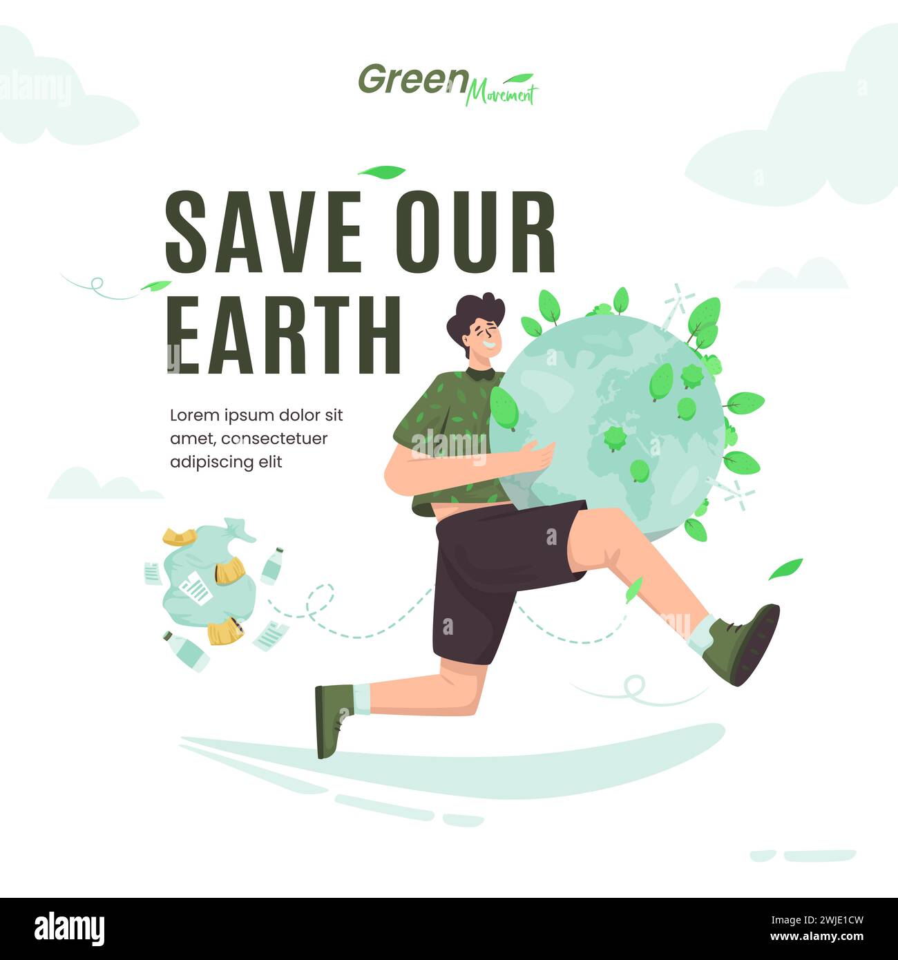 World environment day greeting design Cut Out Stock Images & Pictures - Alamy