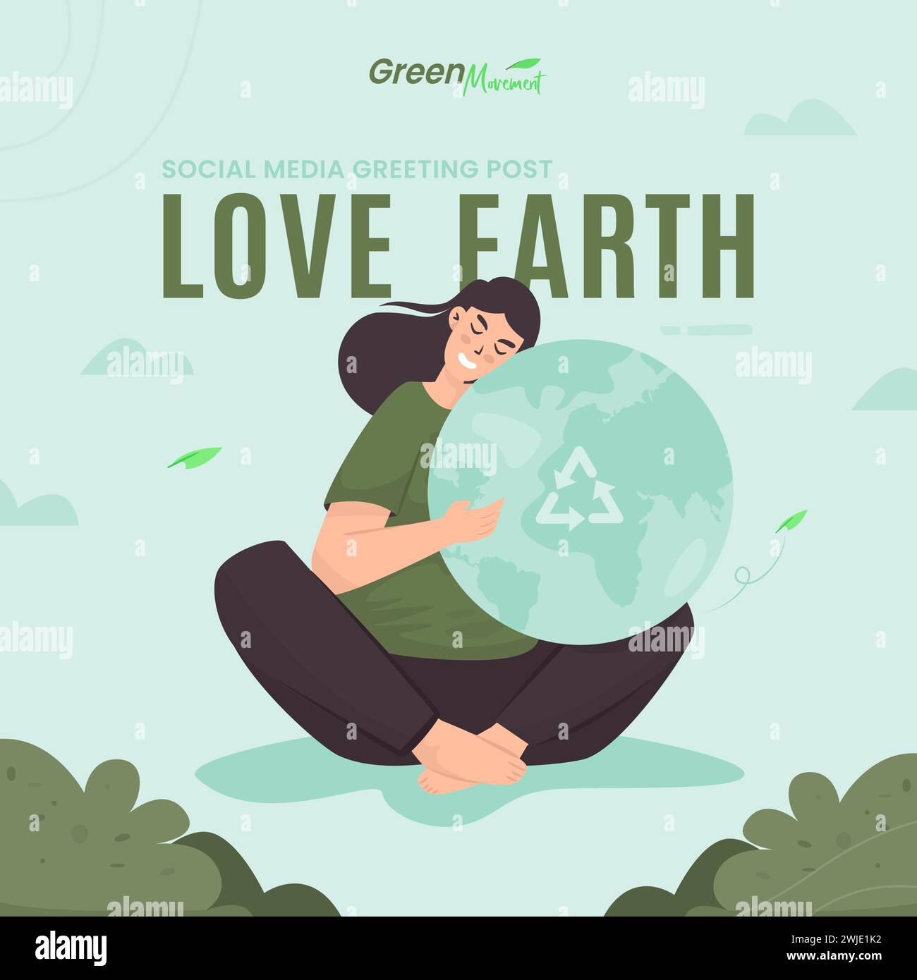 Save planet earth illustration greeting post Stock Vector Image & Art ...