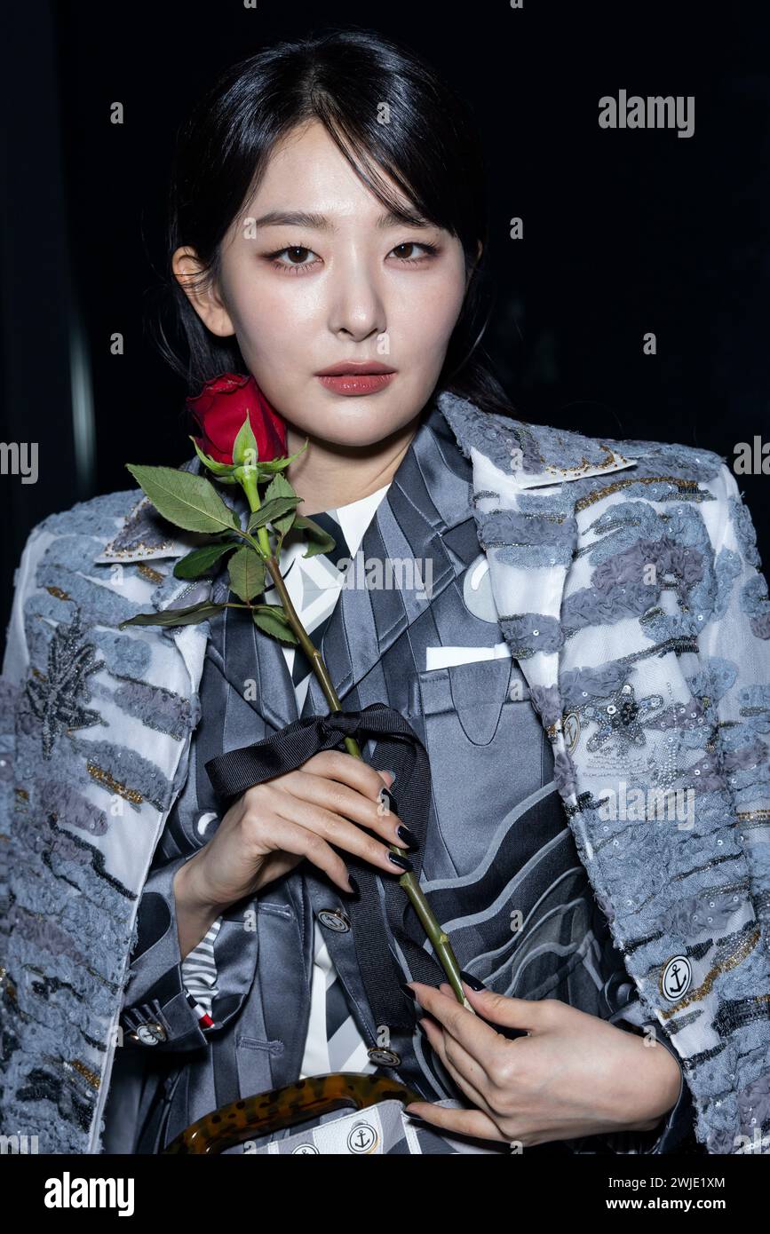 New York, Vereinigte Staaten. 14th Feb, 2024. Seulgi attends THOM BROWNE Fall/Winter 2024 runway ...