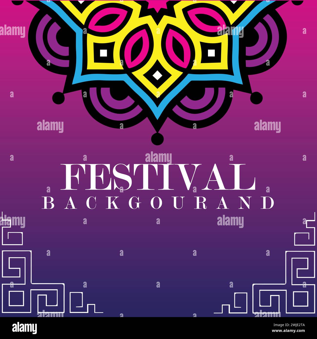 Mandala Background Design.Fastival poster Design Stock Vector Image ...