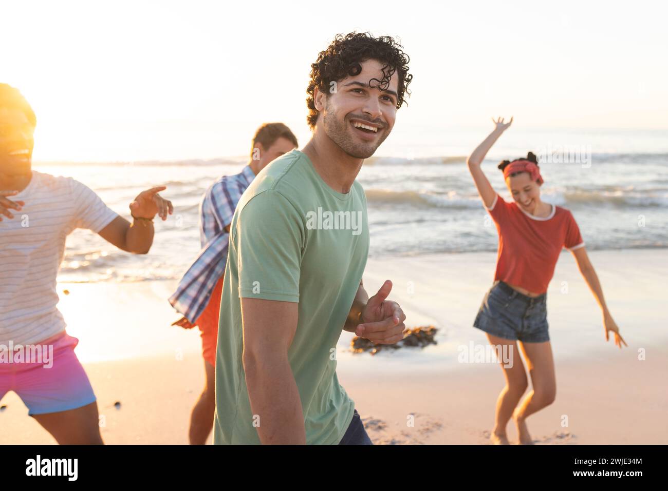 Cheerful caucasian young man hi-res stock photography and images - Alamy