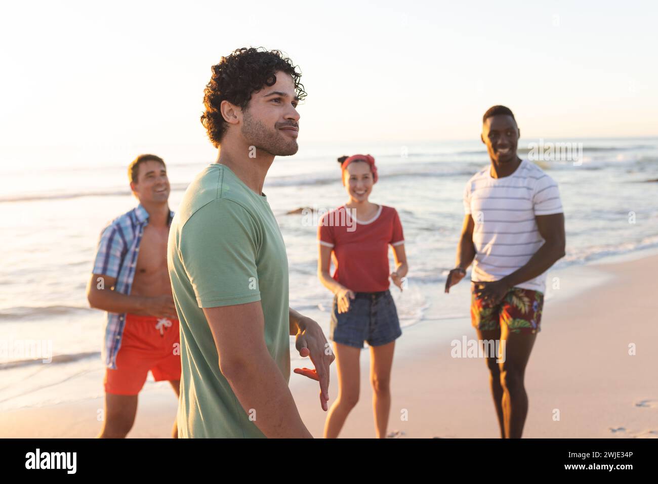 Diverse friends walk hi-res stock photography and images - Alamy