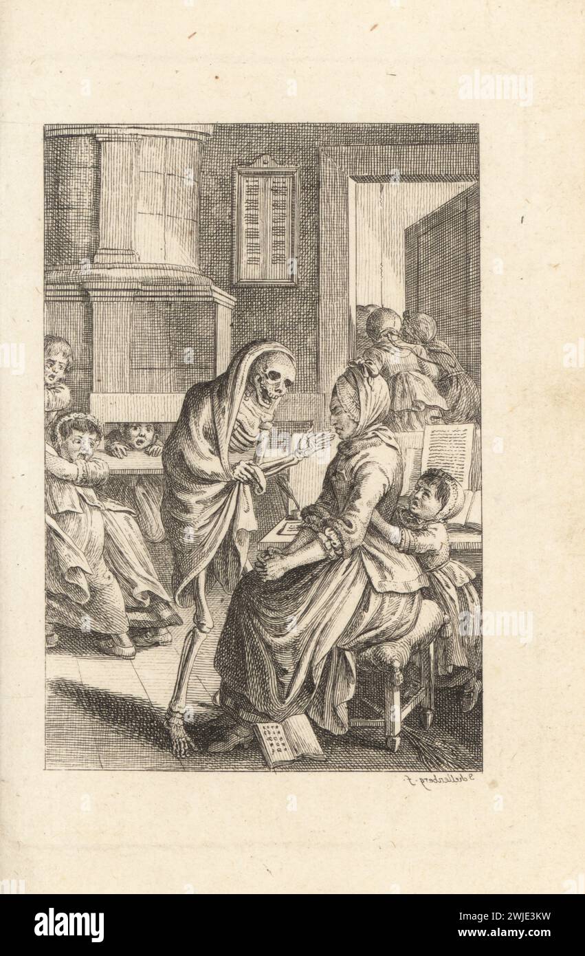 The skeleton of Death comes for the school mistress at a girls’ school ...