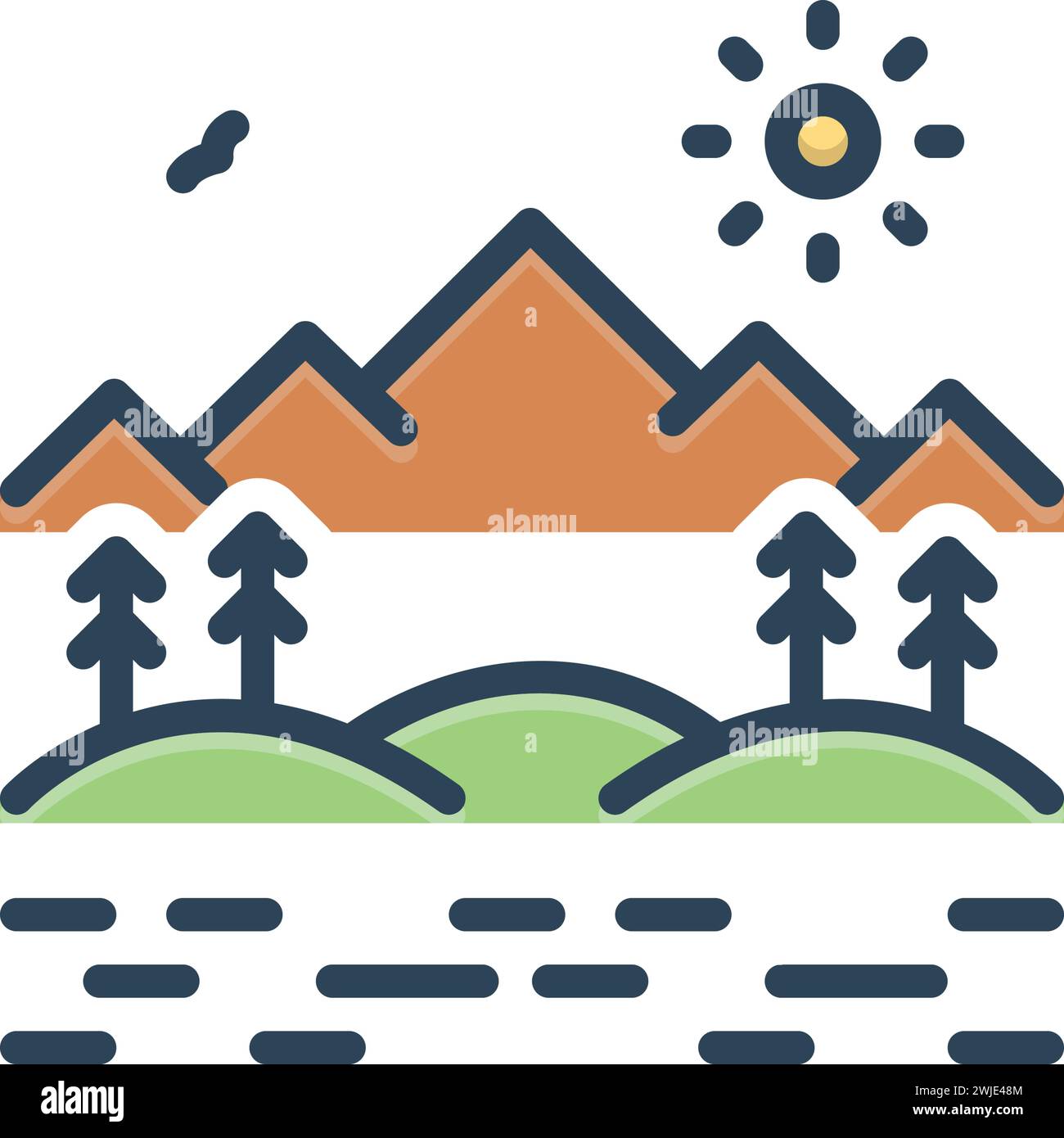 Icon for valley; dale Stock Vector Image & Art - Alamy