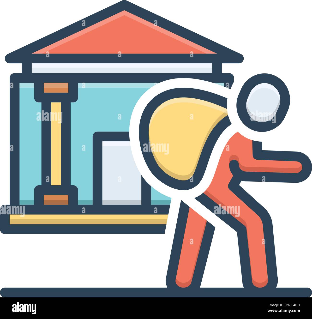 Icon for leaving; house Stock Vector Image & Art - Alamy
