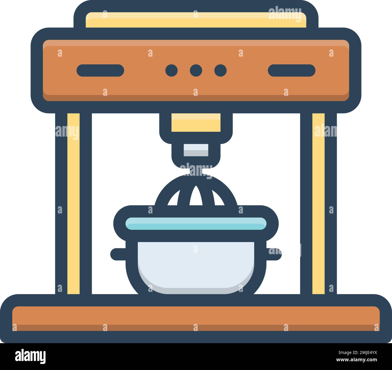 Mixing bowl whisk illustration Cut Out Stock Images & Pictures - Alamy