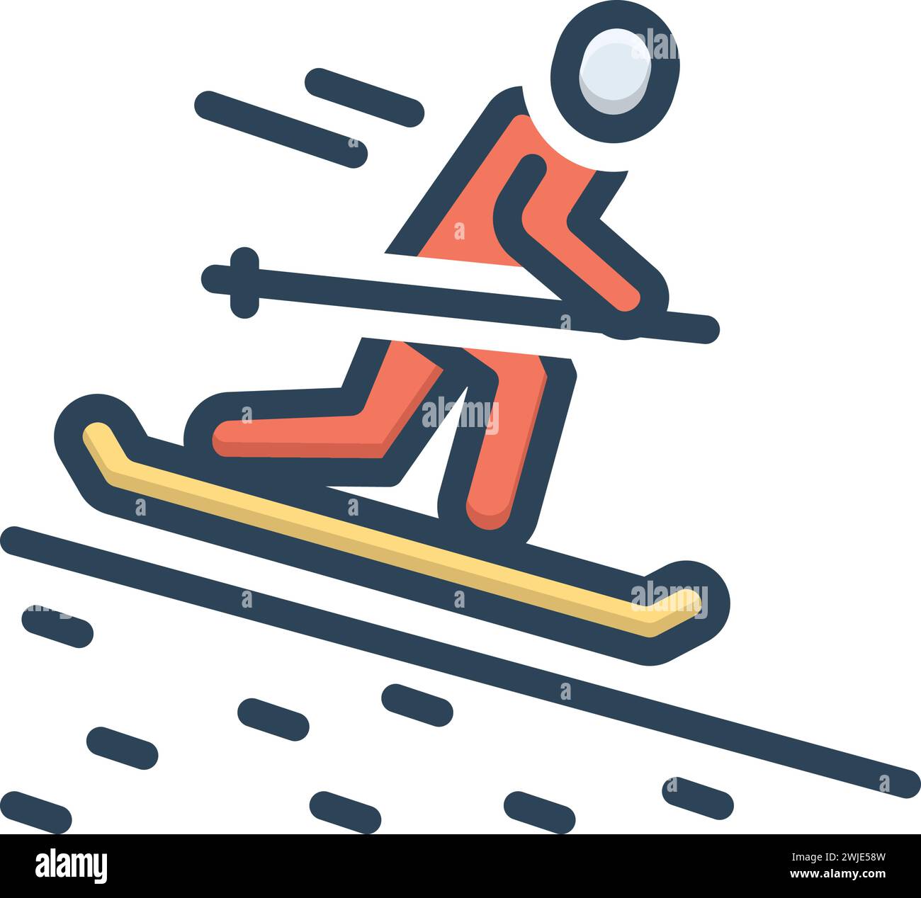 Icon for skiing,sliding Stock Vector Image & Art - Alamy