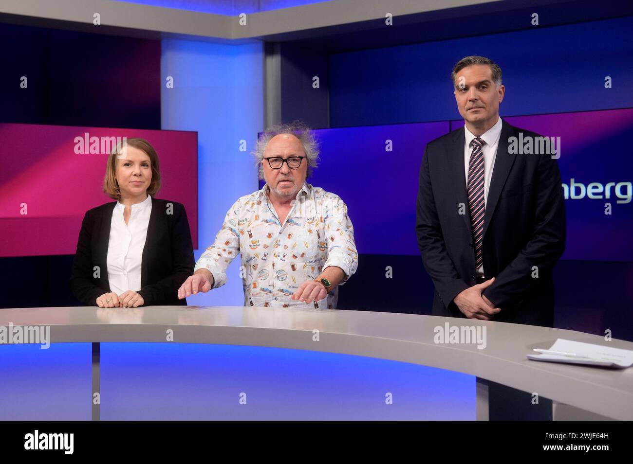 Helene Bubrowski, Urban Priol und Frederik Pleitgen in der ARD-Talkshow ...