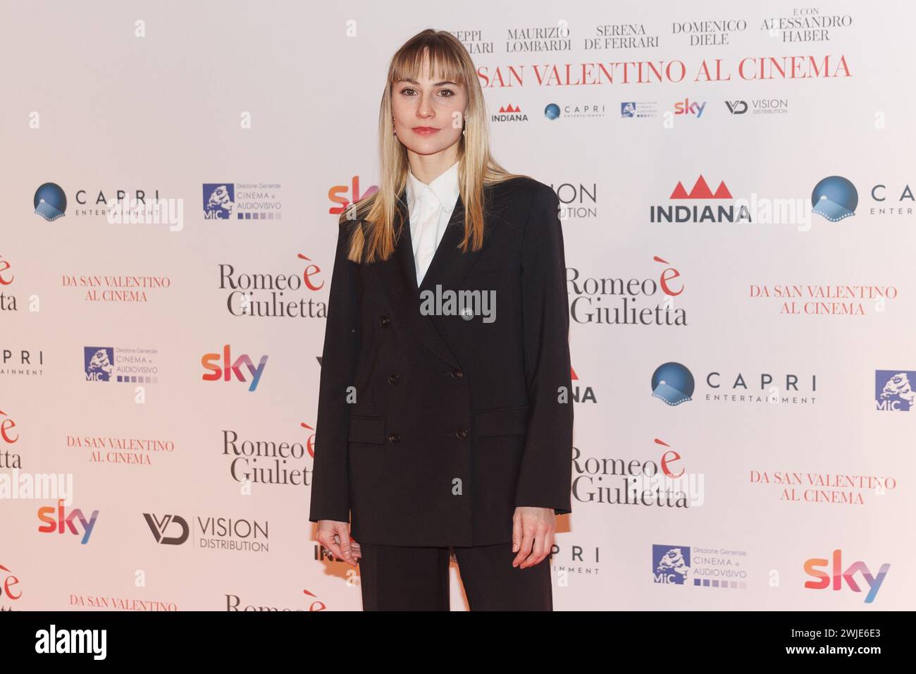 Italy. 14th Feb, 2024. Alice Bertini during the red carpet of the movie ...