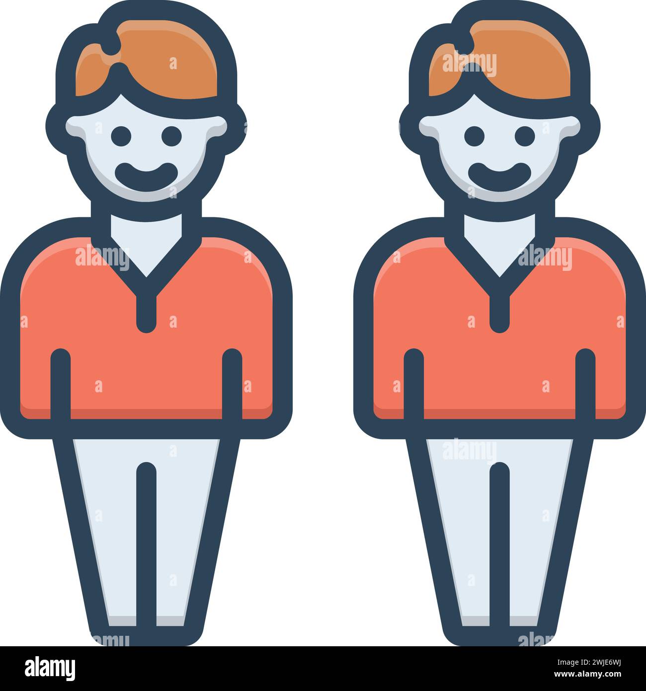 Identical twins Cut Out Stock Images & Pictures - Alamy