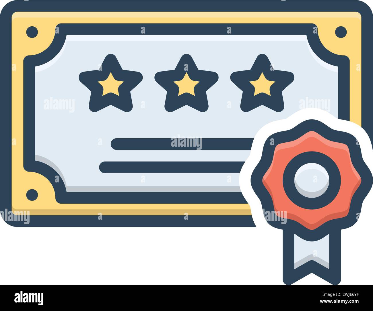 Icon for qualify; batch Stock Vector Image & Art - Alamy