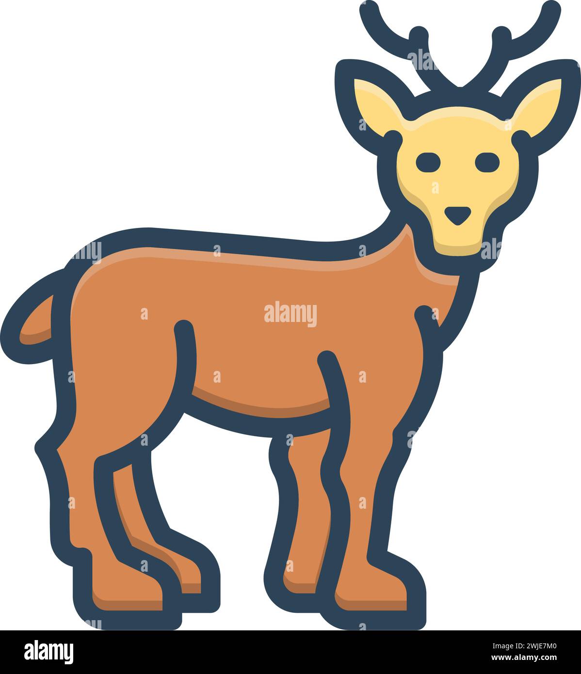 Female roe deer Stock Vector Images - Alamy