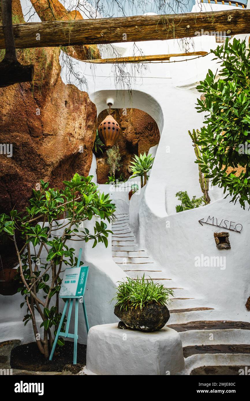 Lagomar museum built by Cesar Manrique in Nazaret, Lanzarote Stock ...