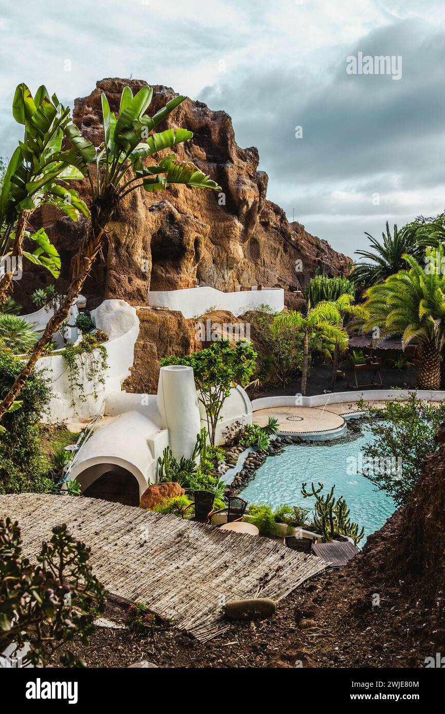 Lagomar museum built by Cesar Manrique in Nazaret, Lanzarote Stock ...
