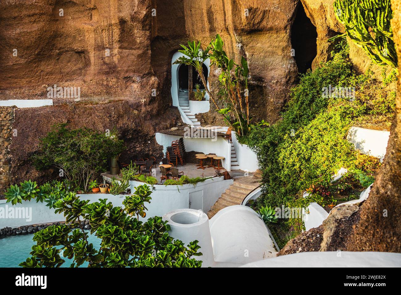 Lagomar museum built by Cesar Manrique in Nazaret, Lanzarote Stock ...