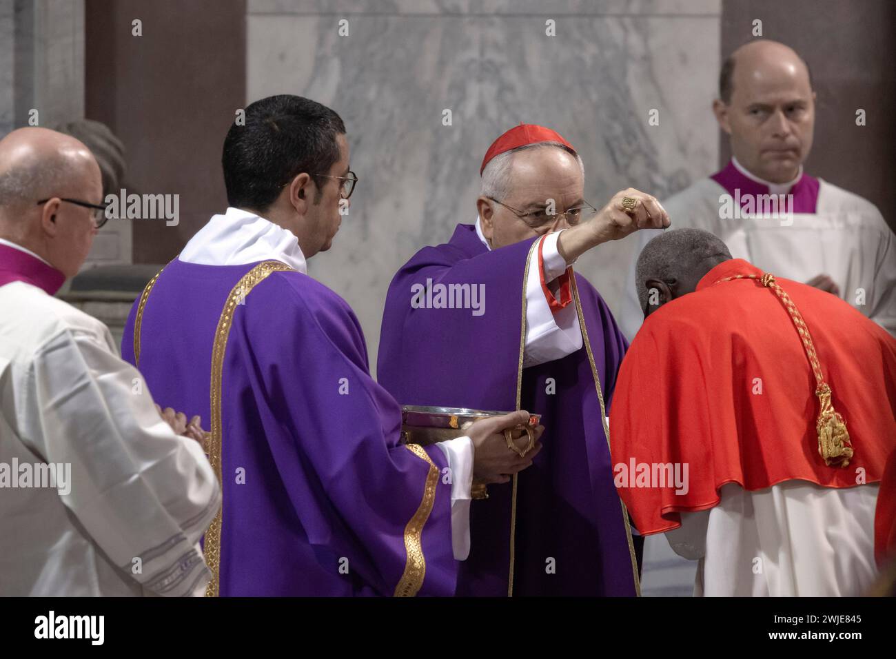 Rome, Italy, 14 february 2024. Cardinal Mauro Piacenza celebrates the ...