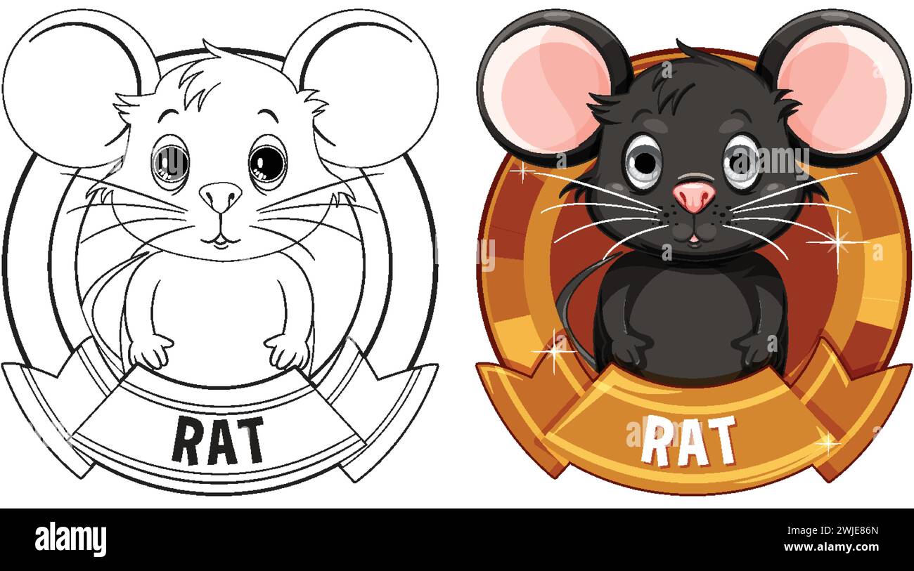 Stylized rodent Stock Vector Images - Alamy