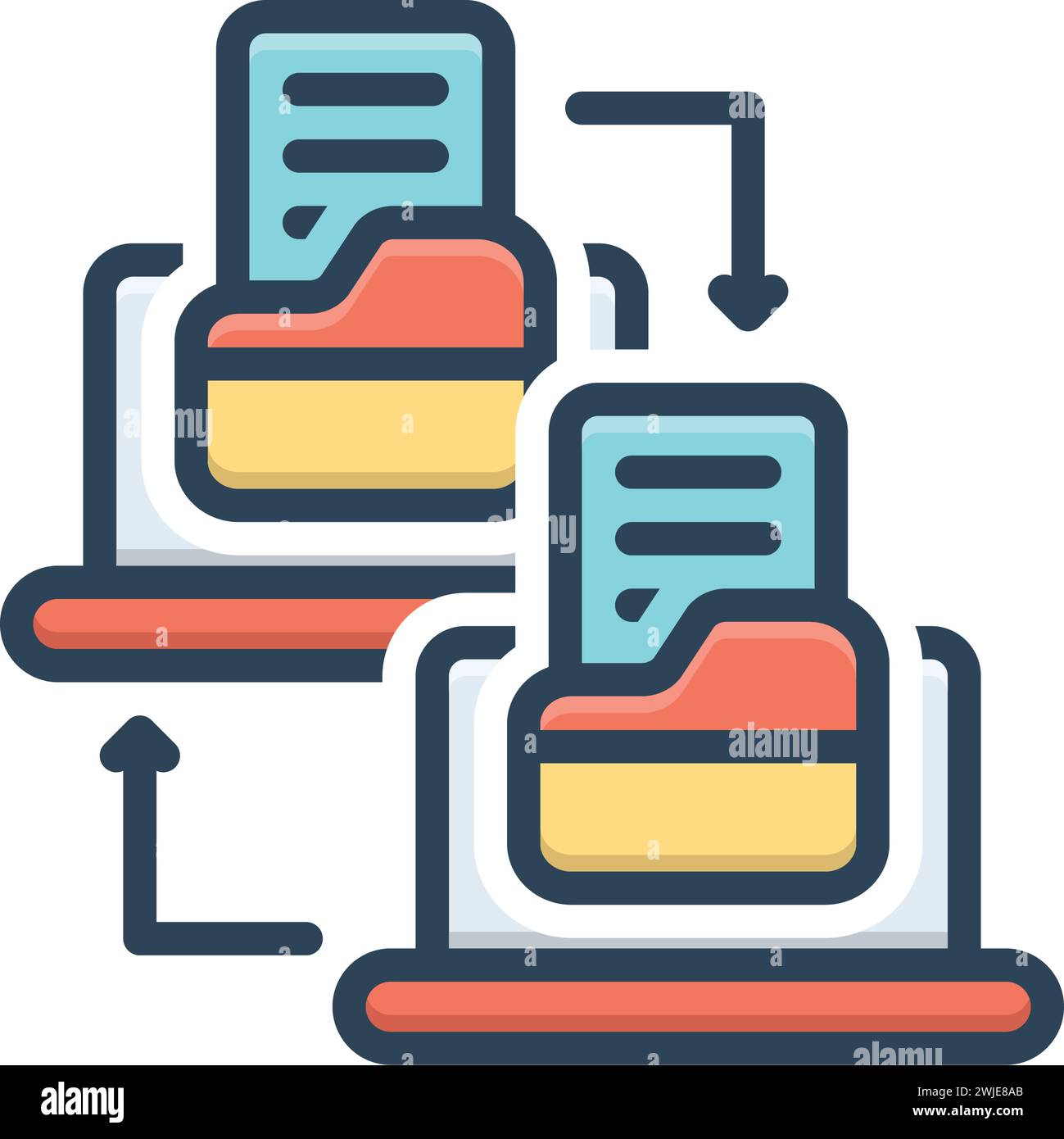 Transference of data Stock Vector Images - Alamy