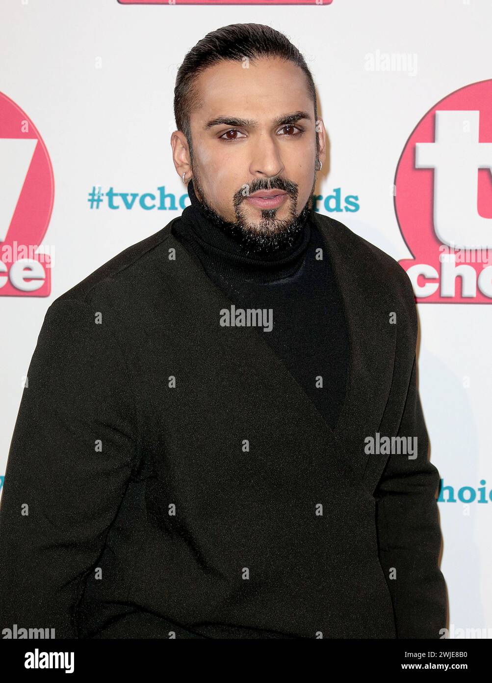 Feb 12, 2024 - London, England, UK - Aaron Thiara attending TV Choice ...