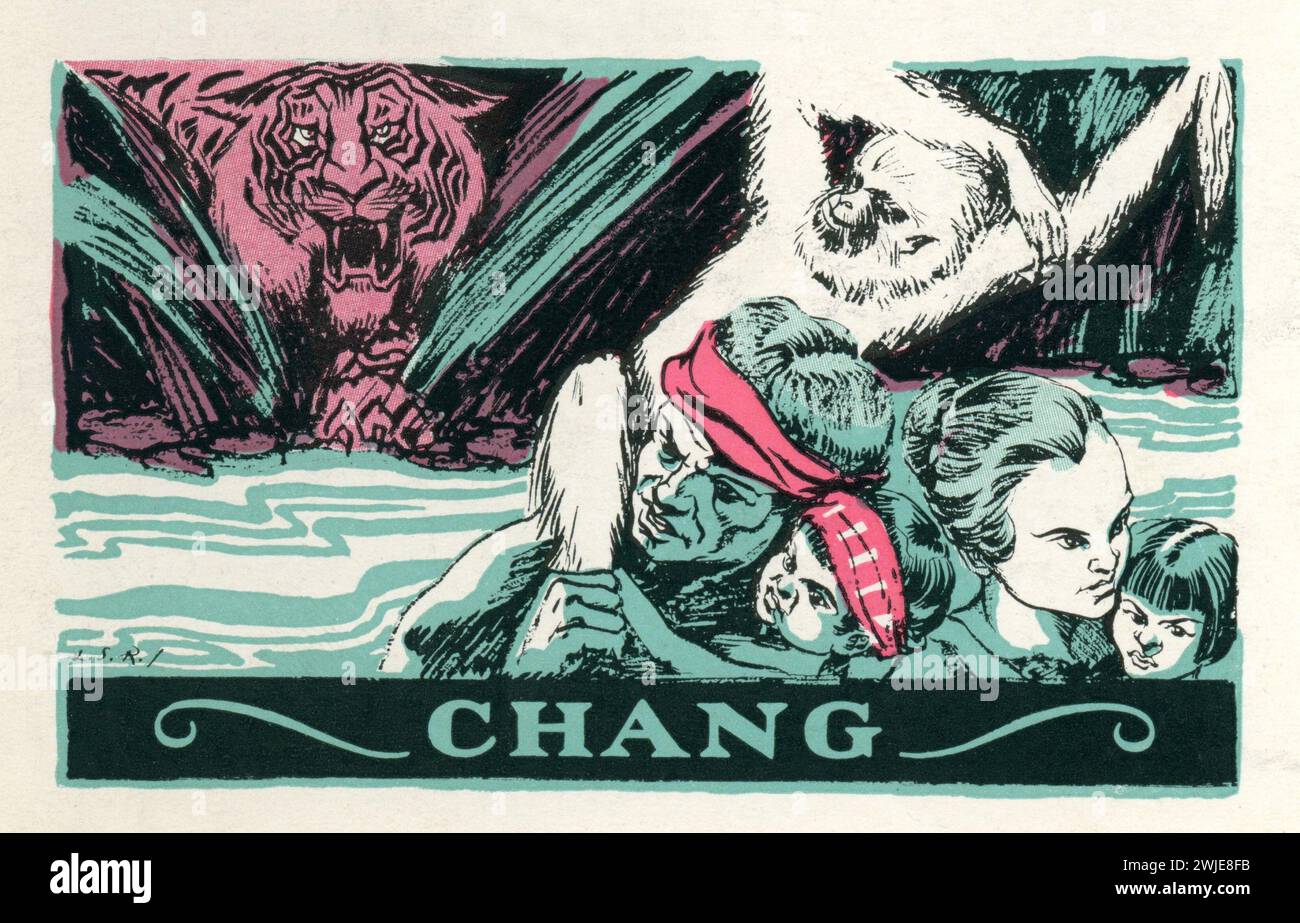 Promotional artwork from 1927 for CHANG : A Drama of the Wilderness ...