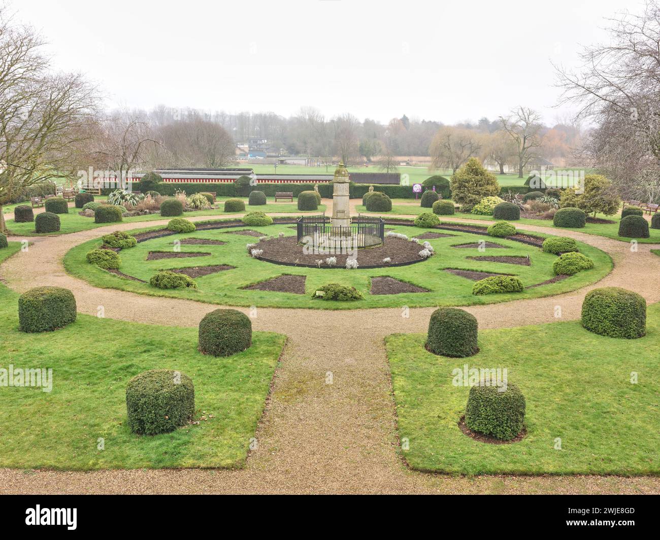 Garden in the children's play park at Wickstead Park, Kettering ...