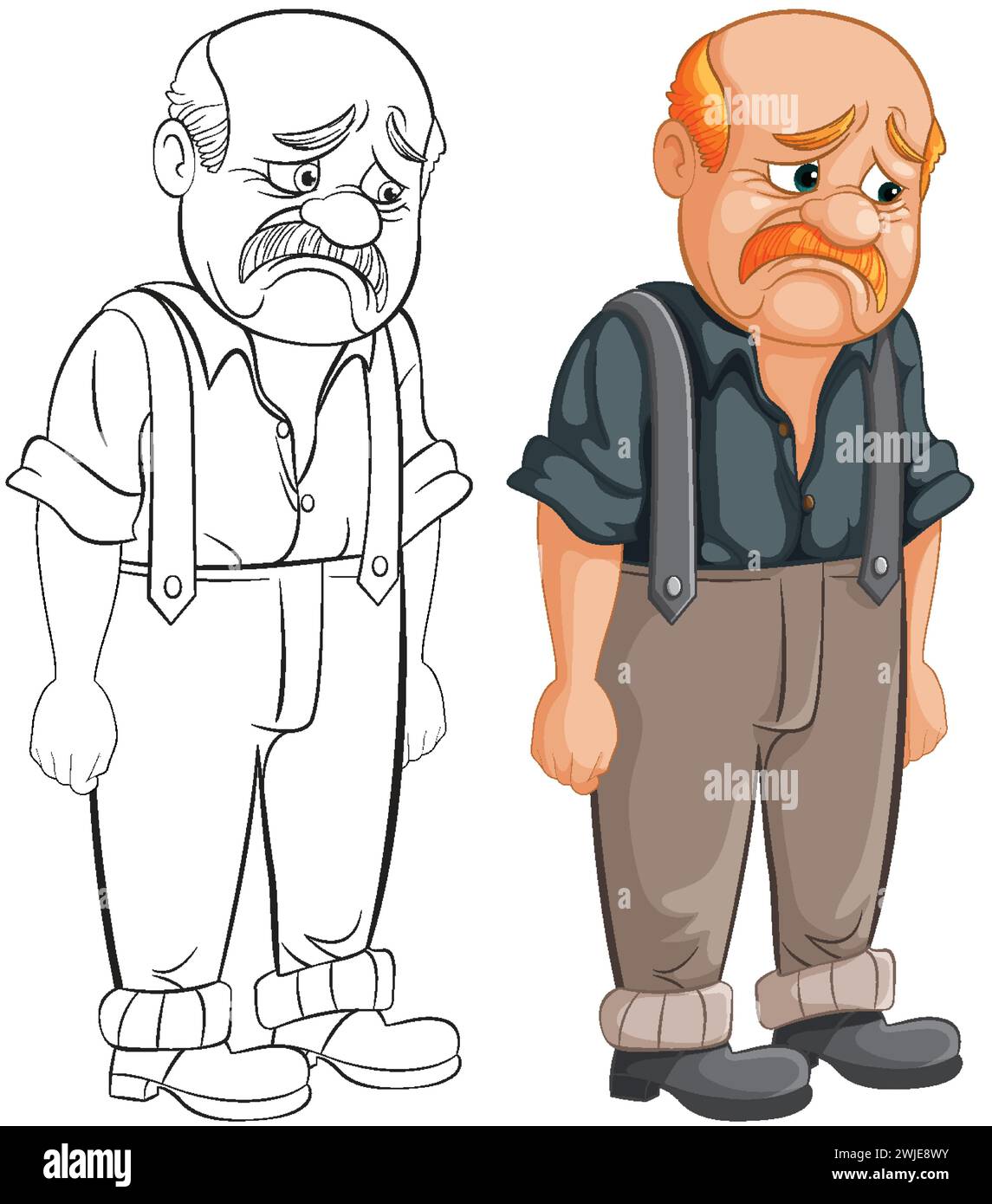 Elderly depression illustration Stock Vector Images - Alamy
