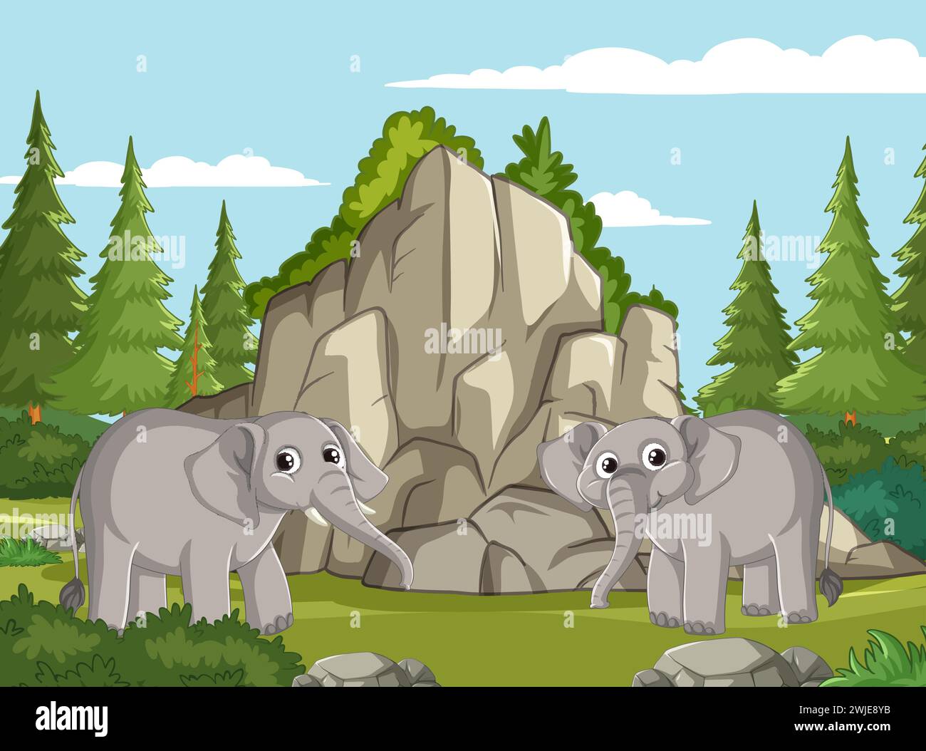 Conservation of elephants Stock Vector Images - Alamy