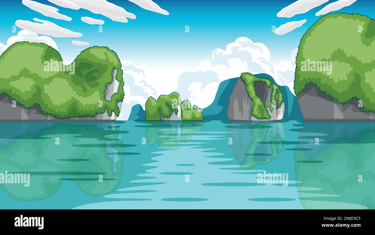 Islands vegetation Stock Vector Images - Alamy