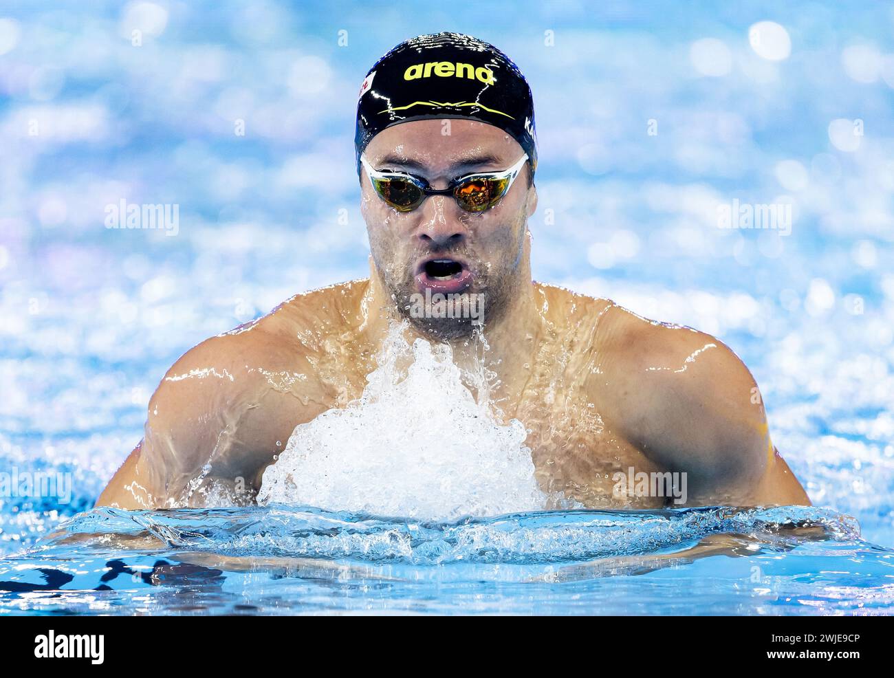 DOHA - Arno Kamminga in action during the 200 school men on the fifth ...