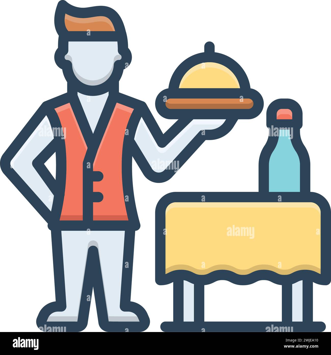 Icon for served,waiter Stock Vector Image & Art - Alamy