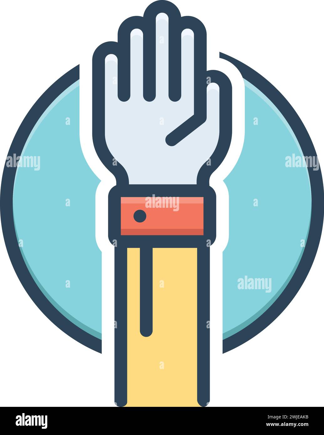 Icon for hand,raised Stock Vector Image & Art - Alamy