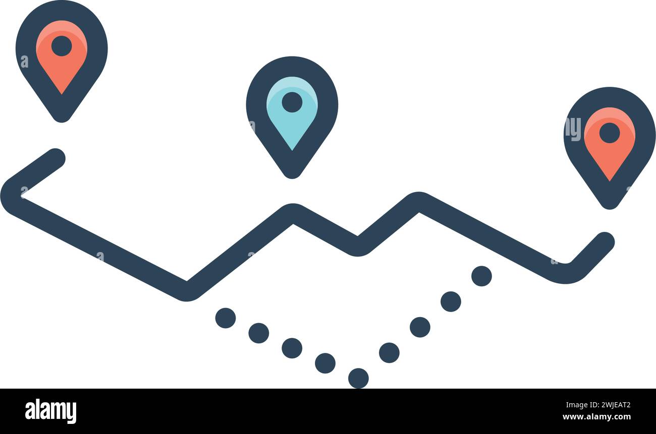 Direction routes Cut Out Stock Images & Pictures - Alamy