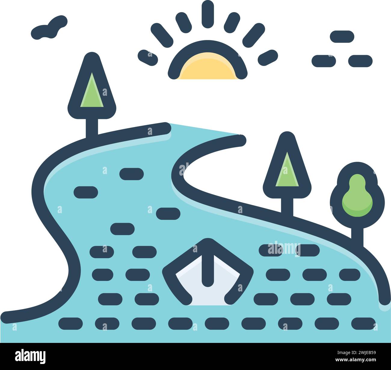 Rivers silhouette Cut Out Stock Images & Pictures - Alamy