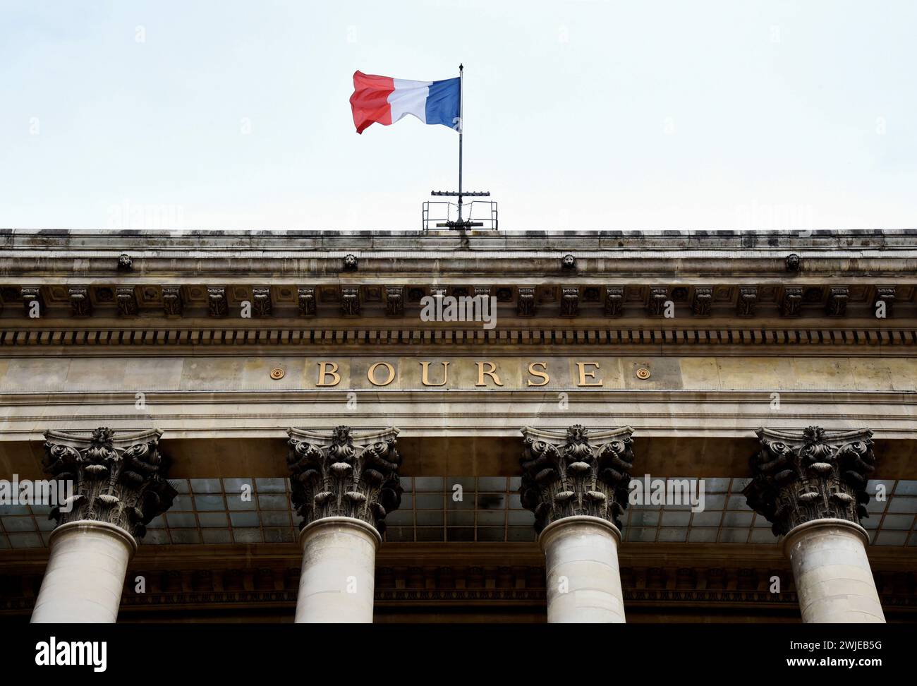 Paris: the Brongniart Palace, former Paris Stock Exchange, in “place de ...