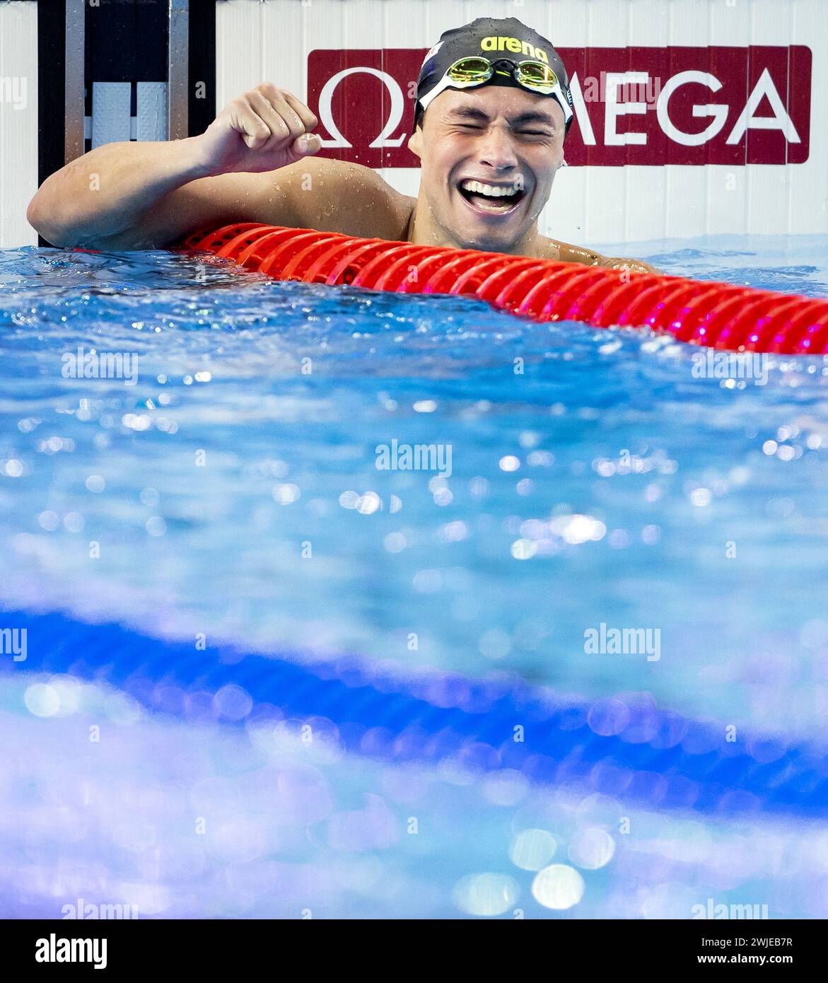 DOHA - Kai van Westering after the men's 200 back on the fifth day of ...