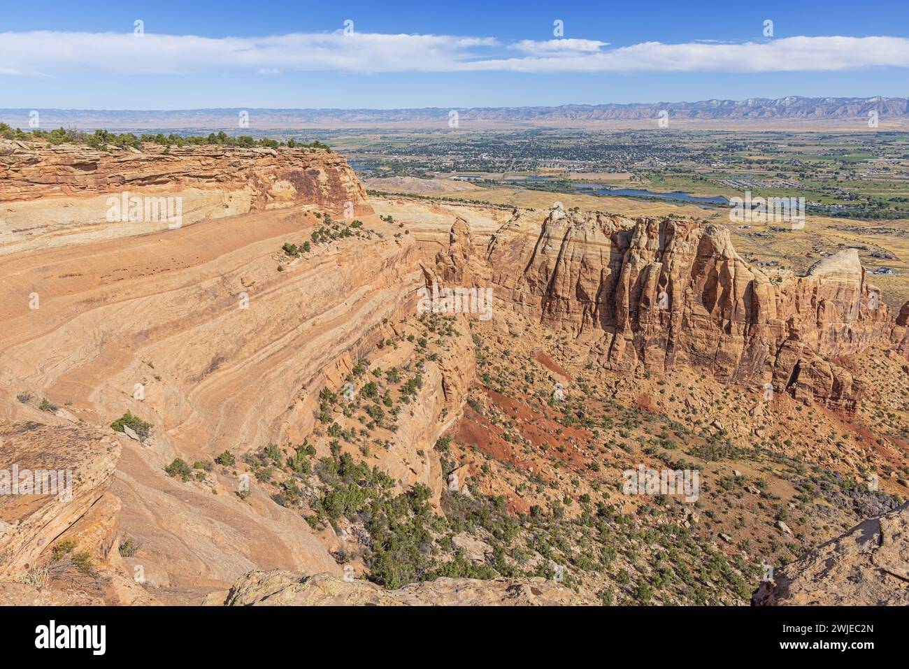 The Colorado River Valley with Fruita, seen from Window Rock in the ...
