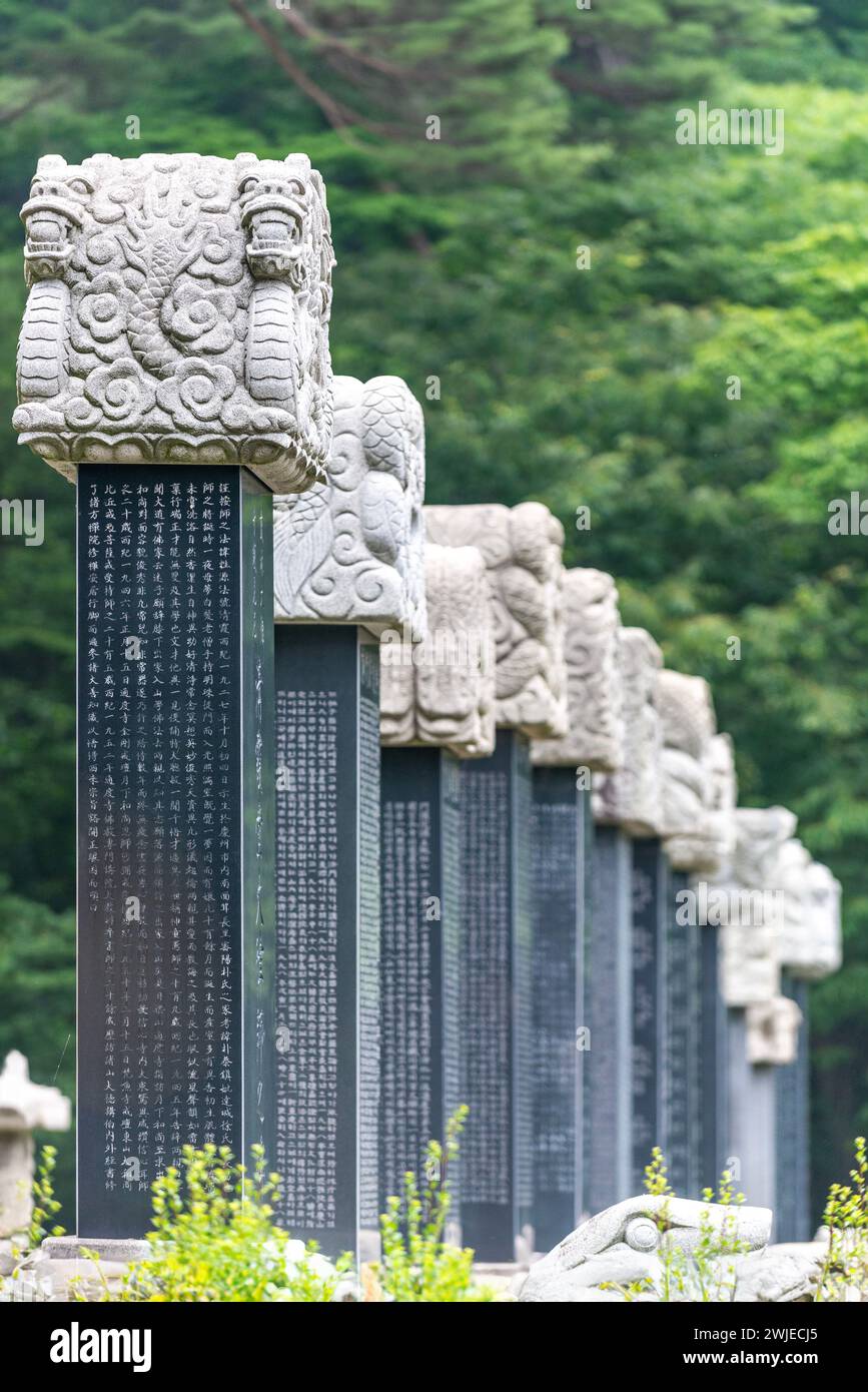 Ancient Chinese Stone inscription monuments, Yangsan, South Korea, 18 ...