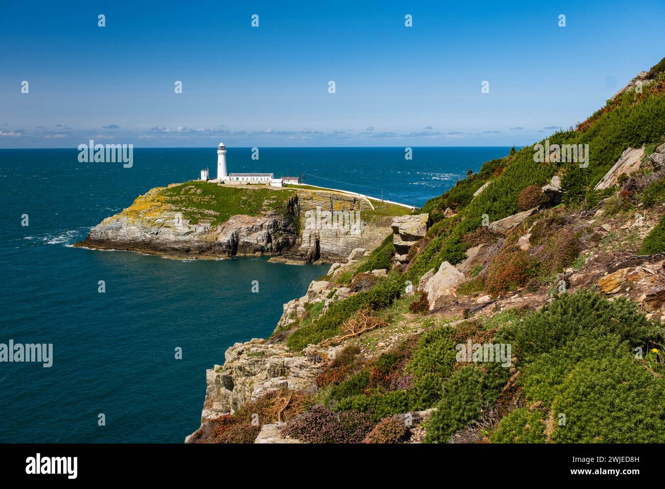South Stack Lighthouse on Holyhead Island Stock Photo - Alamy