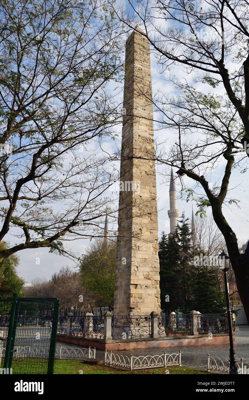 Istanbul, Turkey - December 11, 2023: The Walled Obelisk or Masonry ...