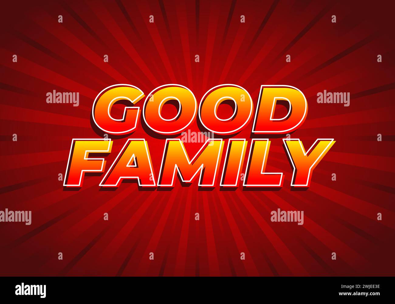 Good family. Text effect design with eye catching color and 3D effect ...