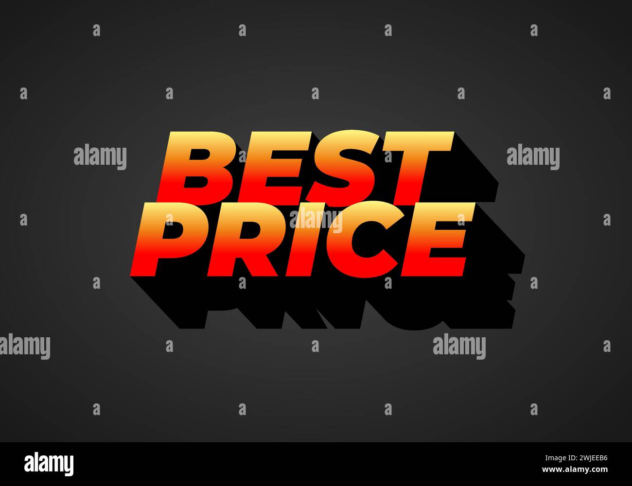 Best Price. Text effect design in 3D look with eye catching color Stock ...
