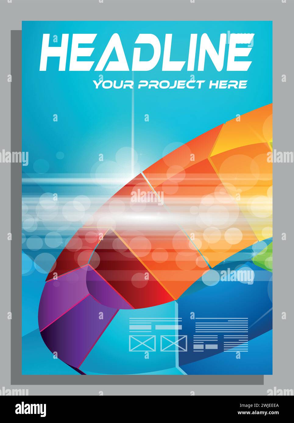 Vector modern business flyer template with abstract design Stock Vector ...