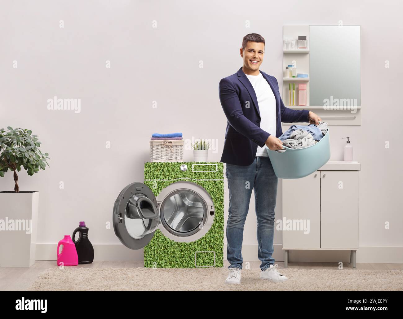 Man carrying washing machine hi-res stock photography and images - Alamy