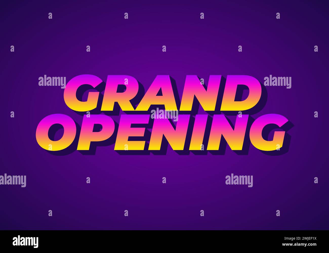 Grand opening. Text effect design in 3D look with eye catching colors ...