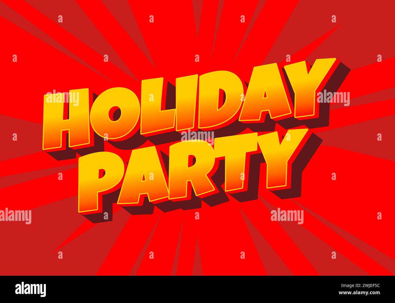 Holiday party. Text effect design in 3D look with eye catching colors ...