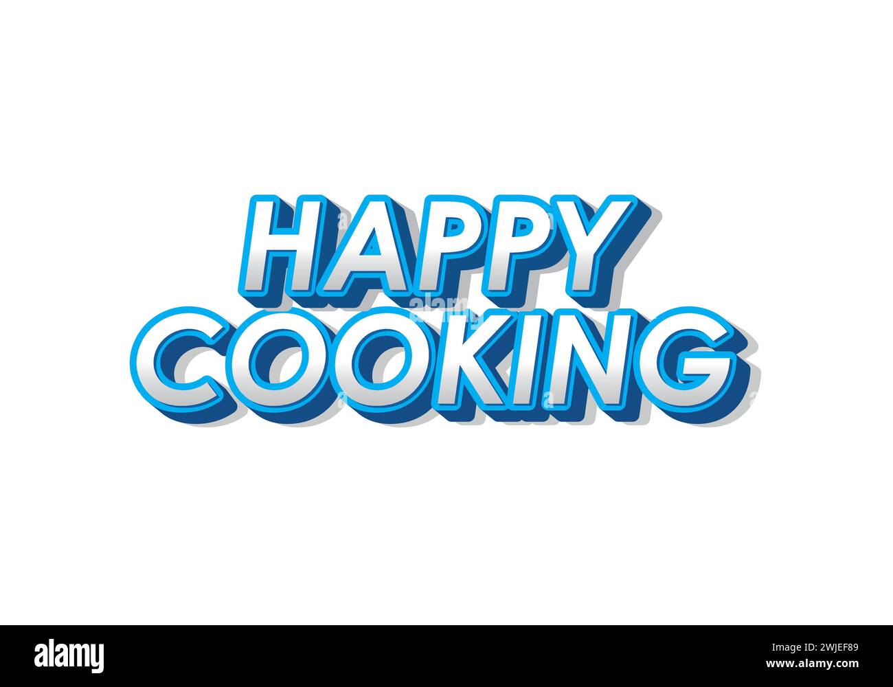 Happy cooking. Text effect design in 3D look. Eye catching color Stock ...