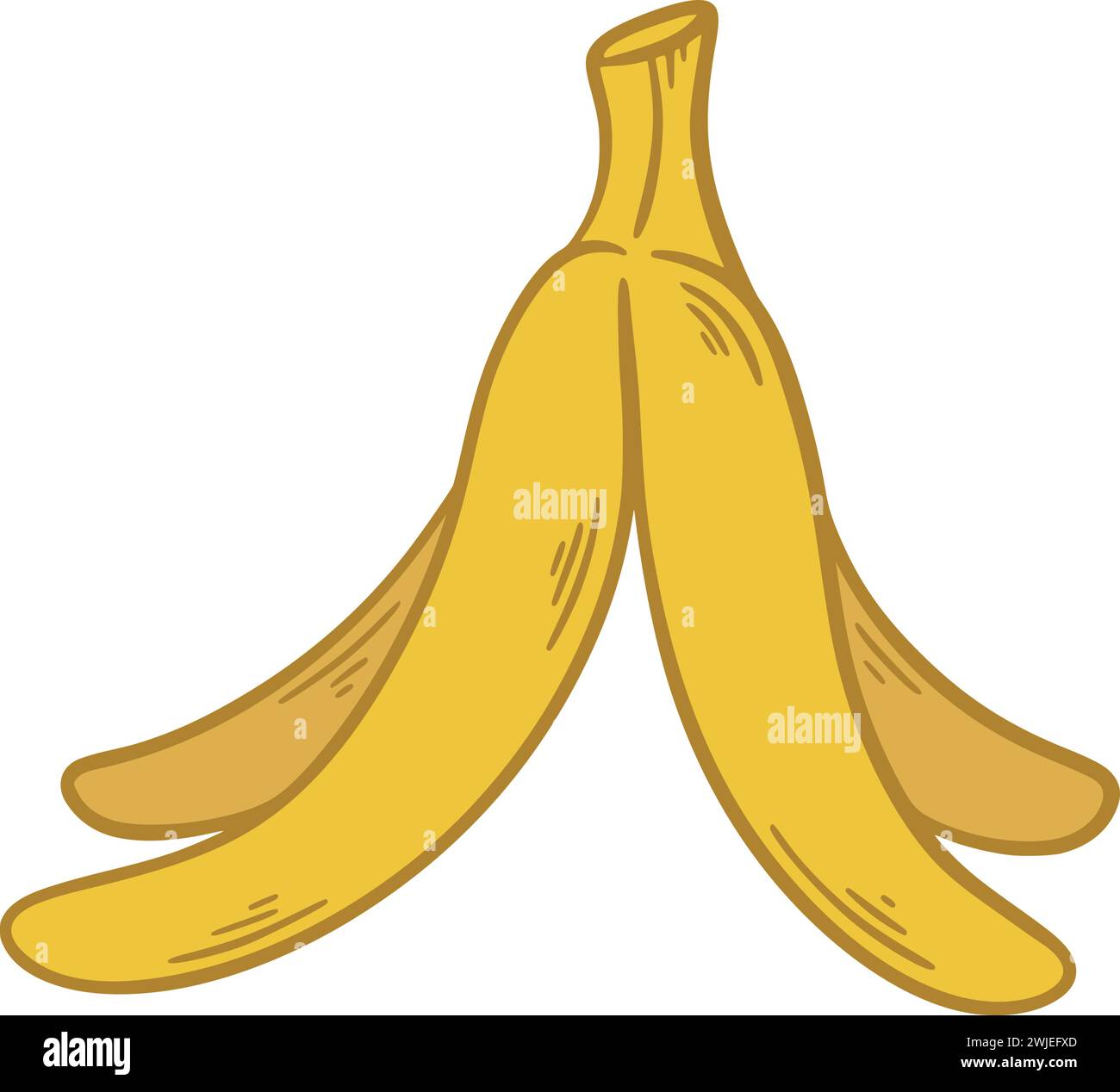 Doodle color tropical banana Cut Out Stock Images & Pictures - Alamy